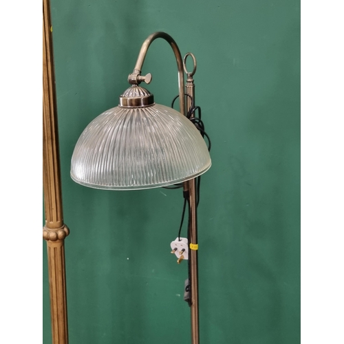 A gilt painted Standard Lamp Base on circular stepped base, 5ft 10"High ...