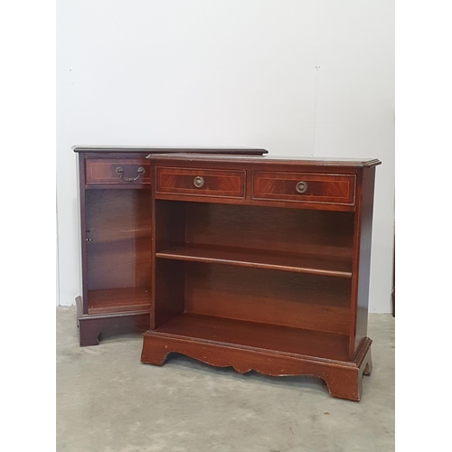 Two modern reproduction open Bookcases