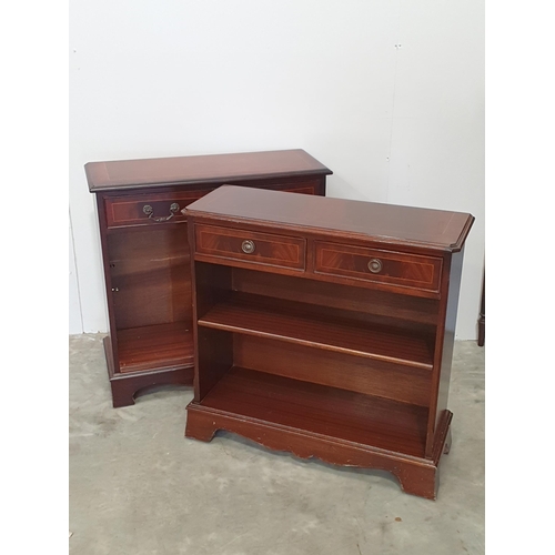 Two modern reproduction open Bookcases