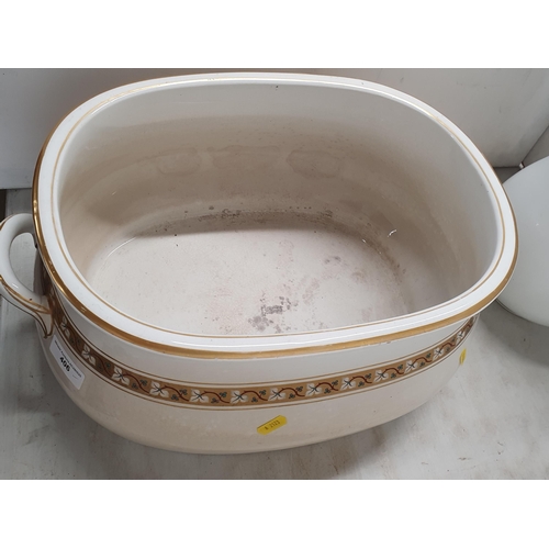 A Minton two-handled Foot Bath, and matching Toilet Jug, date code 1867 ...