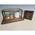 A "Short & Mason of London" Barograph in oak glazed case, and a small ...