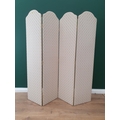 A fabric covered four leaf Draught Screen, 5ft 3in (R4)