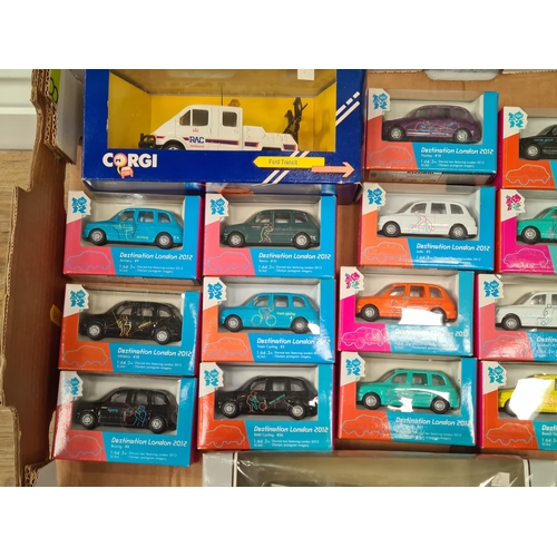 A quantity of Corgi die-cast Model Taxis, made for the London Olympics ...