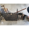 A Folding Fire Screen, another mesh Firescreen, a Fire Grate A/F, Fire ...