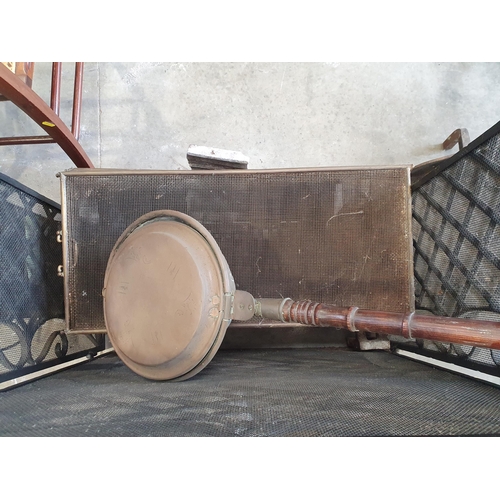 A Folding Fire Screen, another mesh Firescreen, a Fire Grate A/F, Fire ...