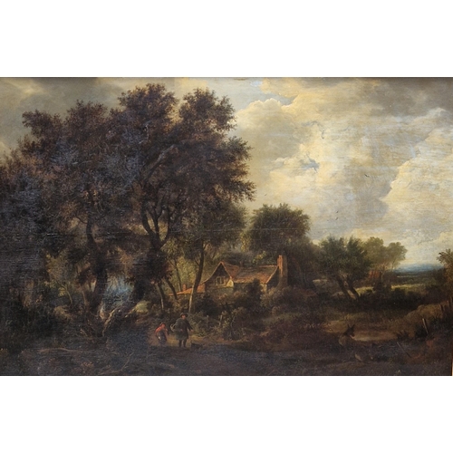 ATTRIBUTED TO JAMES STARK. A wooded Landscape with figures on a track ...
