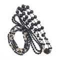 Three various French Jet Bead Necklaces