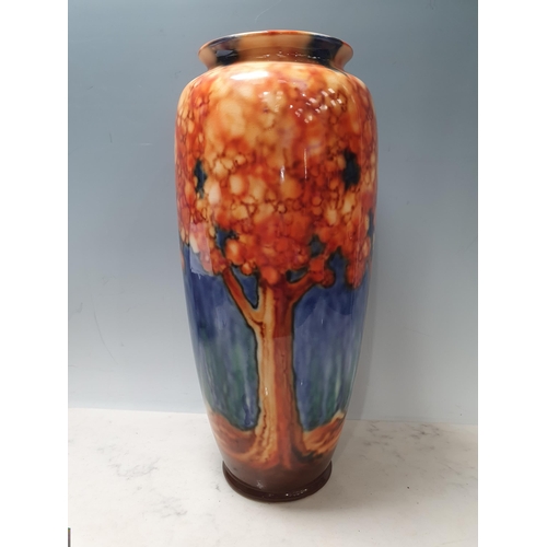 An Art Deco Falcon Ware Vase "Woodland" pattern by Thomas Lawrence ...