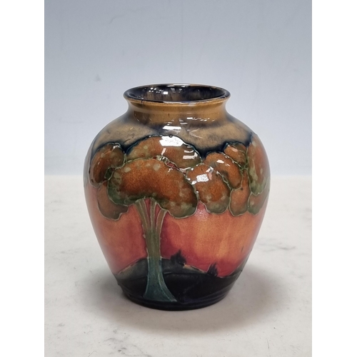 A William Moorcroft Vase 'Eventide' pattern, c.1925, 4in H
