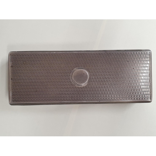 A Victorian Silver Box with a pull off lid , of oblong form, with ...