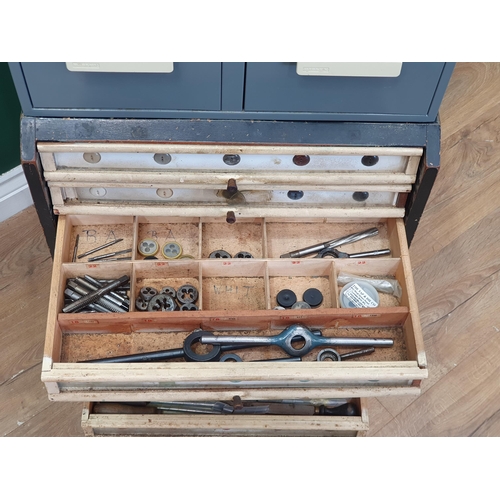 A Tool Chest containing various tools, a two drawer Cabinet with tools ...