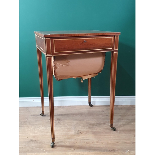 A 19th Century rosewood Work Table/Writing Table with single fitted ...