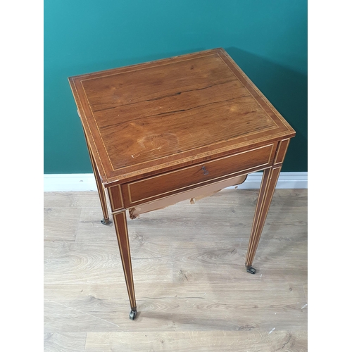 A 19th Century rosewood Work Table/Writing Table with single fitted ...