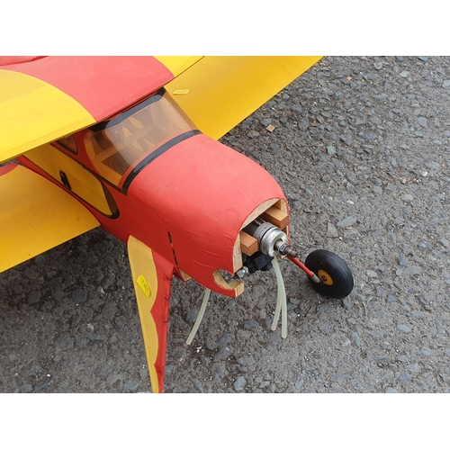 A petrol driven radio controlled Model of a Bi-plane 4ft 10in W x 3ft 8in L
