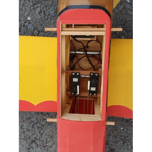 A petrol driven radio controlled Model of a Bi-plane 4ft 10in W x 3ft 8in L