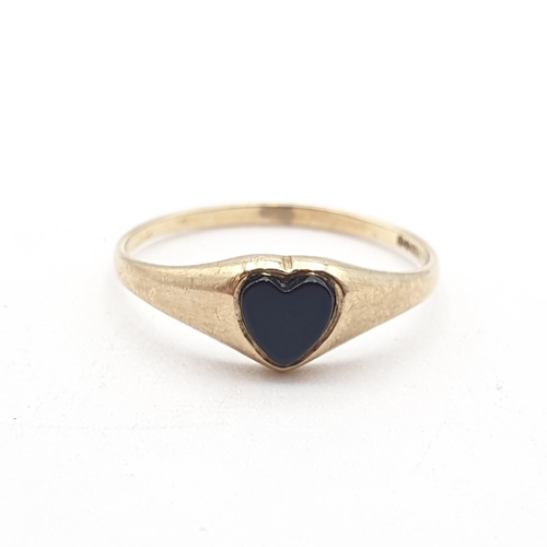 A flattened Curb-link Chain stamped 333 (8ct) and a 9ct gold Ring set ...