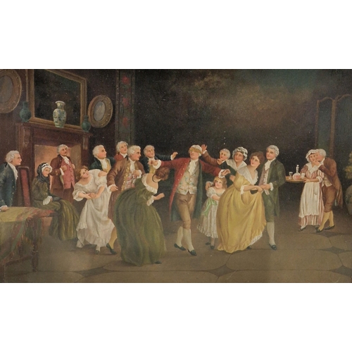 OLIVER STOCKMAN. 'Blind Man's Buff', signed, , oil on board, 15 x 20 in ...