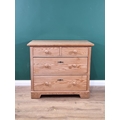 A pine Chest of two short over two long Drawers, 2ft 9"High x 3ft 2 ...