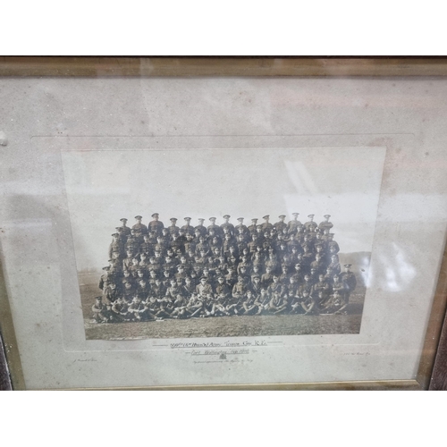 A metal Box painted A.R.P, a leather military Jerkin, three Photographs ...