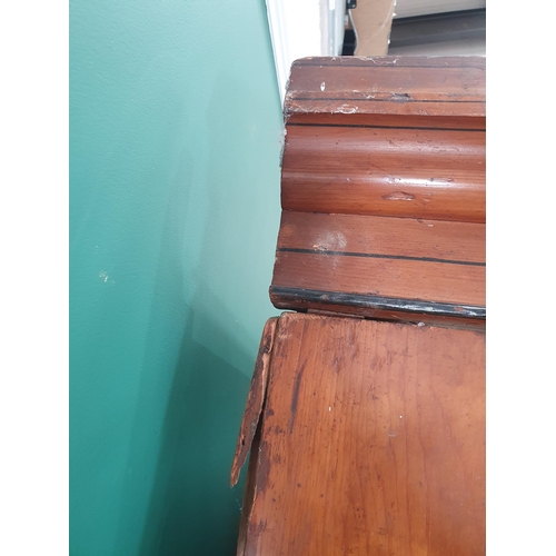 A Double Pine Wardrobe fitted pair of cupboard doors and single drawer ...