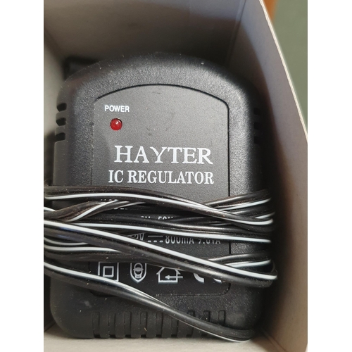 A Hayter Rotary Mower with Harrier 48 motor and collection box