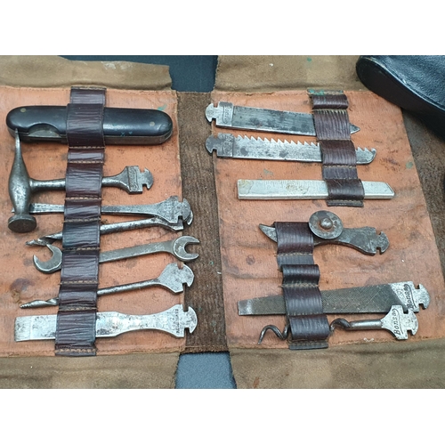 A Set of Bonsa Field Surgeons Instruments with single wooden handle and ...