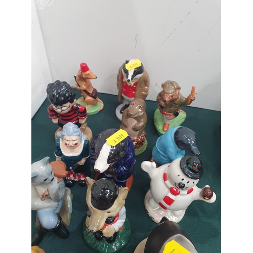 A quantity of figures, mostly Wade, including Mr Men, Dennis the Menace ...