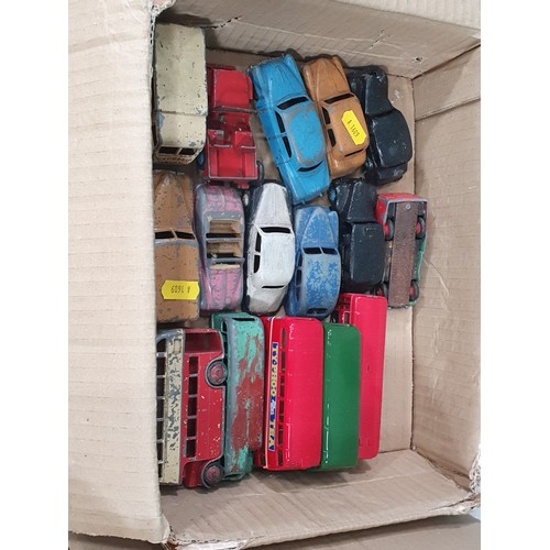 A selection of die-cast model vehicles including Dinky, Cars, Buses etc ...
