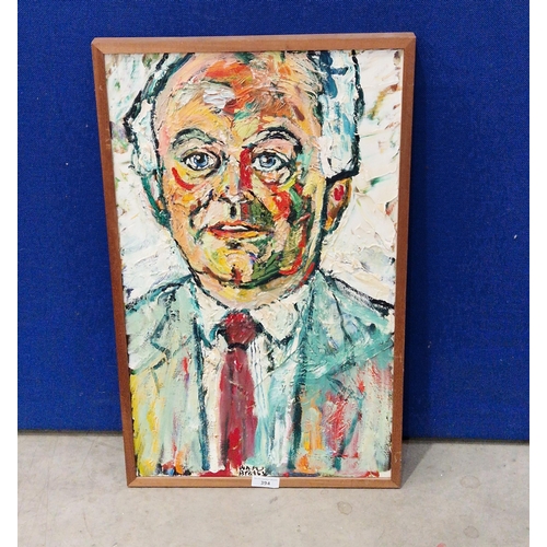 JOHN BRATBY RA. Portrait study of Sir Julian Critchley, MP., signed ...