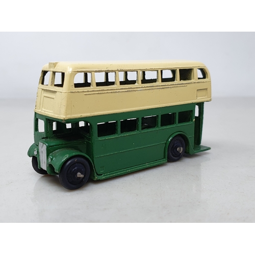 An unboxed Dinky Toys No.29c first type green Double Deck Bus, Nr M ...