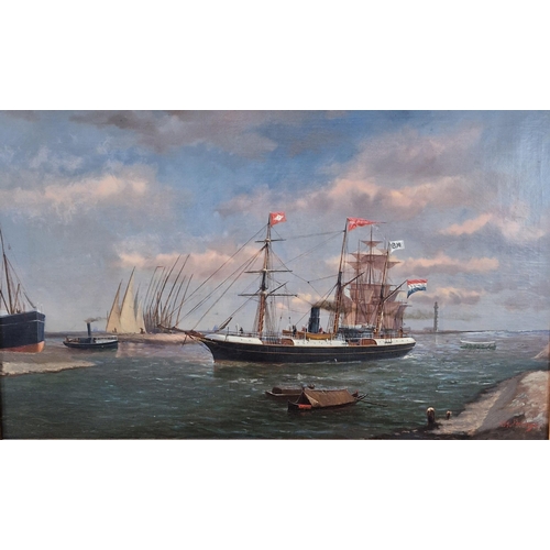 TEEN GERRITS FENENGA.'The Prins Hendrik der Nederlanden' entering the ...