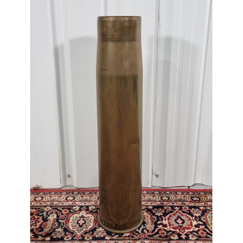 A large trench art Artillery Shell, the underneath marked '105MM M150 ...