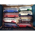 Ten unboxed Corgi Buses and Coaches