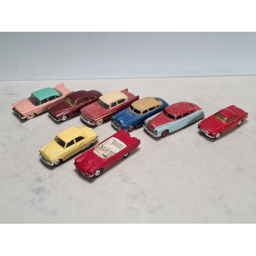 Eight unboxed Dinky and Corgi Toys comprising Dinky Plymouth Plaza ...