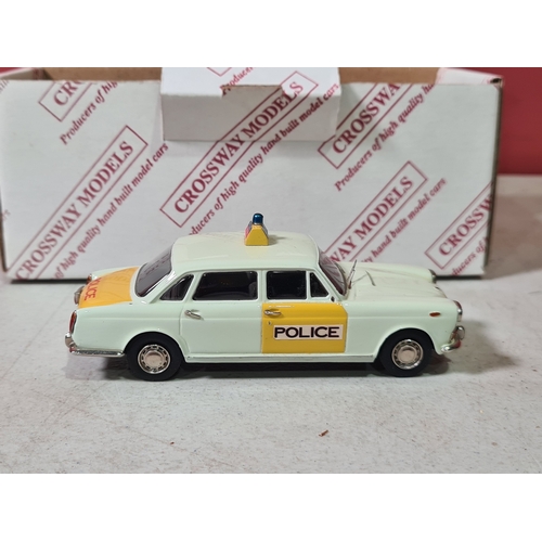A boxed Crossway Models Austin 3 litre Saloon West Mercia Police Car