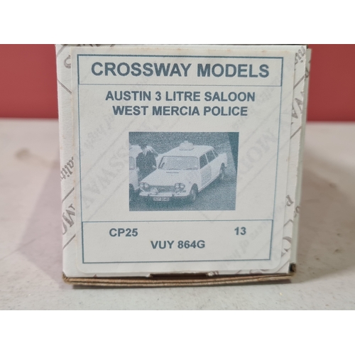 A boxed Crossway Models Austin 3 litre Saloon West Mercia Police Car