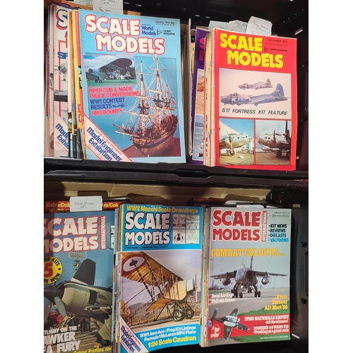 Two boxes of 1970's and 80's Scale Models Magazines