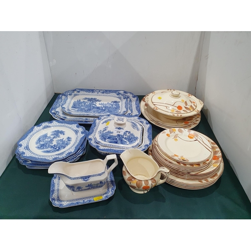A selection of Adams 'Landscape' dinnerware, including a graduated set ...