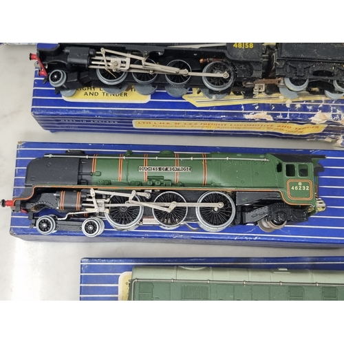 Seven Hornby Dublo 3-rail Locomotives comprising 3211 'Mallard' lacking ...