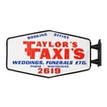 A vintage Taylors Taxis of Whitehaven illuminated sign, with telephone ...