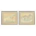 Harry Barr (1896-1987), a pair of watercolours "Richmond Park", signed ...