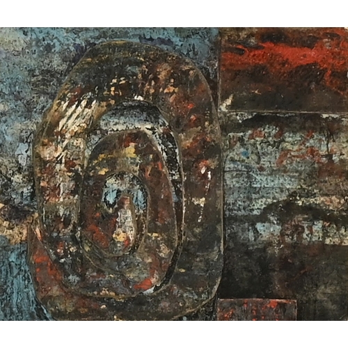 John Piper, RA (1903-92), abstract oil and collage on card 1962/63 ...