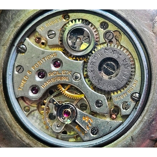 A 1920's Rolex Oyster watch, having H M silver case dated 1928. Width ...