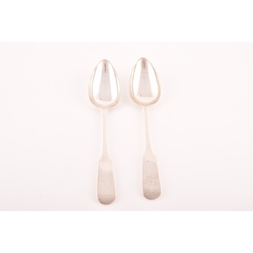 A pair of Regency Scottish silver dessert spoons, hallmarked Edinburgh ...