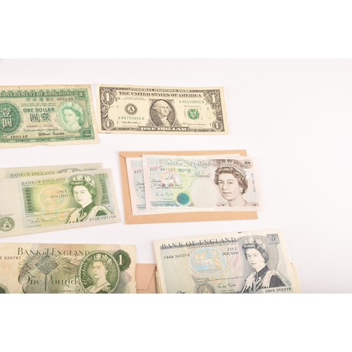A collection of British bank notes, including a Bank of England 10 ...