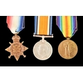 A Great War medal trio awarded to: 13597 Gunner G. O. Pavett, Royal ...