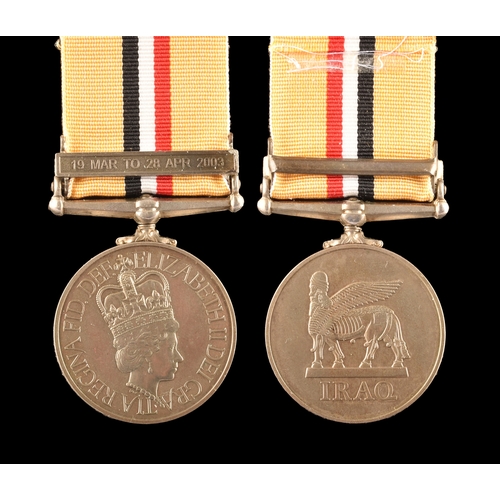An Iraq Op Telic Medal to female recipient, with 19th Mar to 28 Apr ...