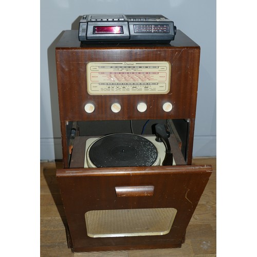 A Etronic radiogram, c.1950s , with built in record deck player ...