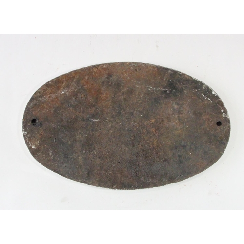 An oval cast-iron bridge plate, BR96