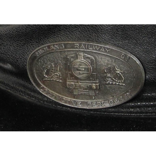 Three driver/Firemen's grease-top caps each with metal badge, Highland ...